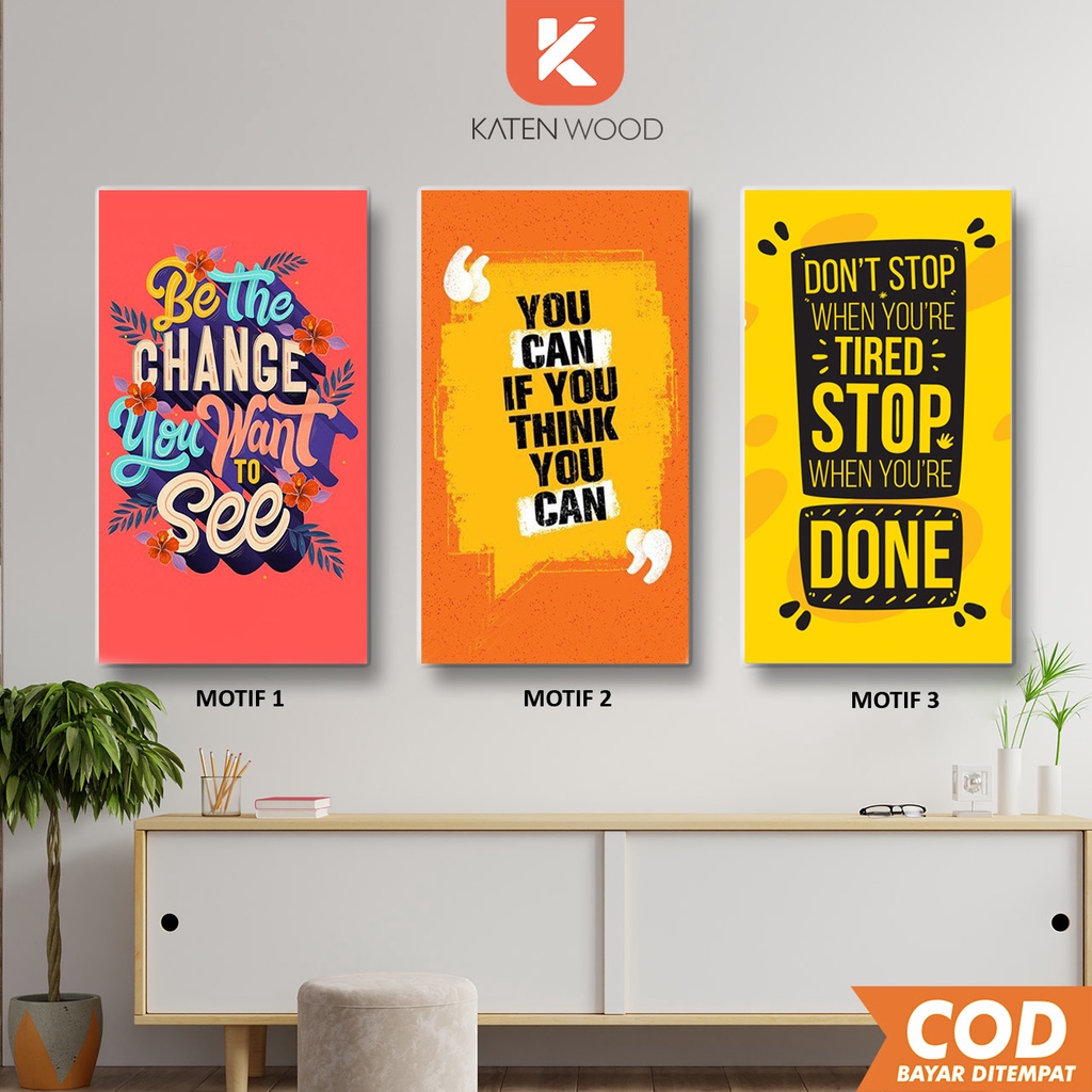 Jual Hiasan Dinding Poster Kayu Quotes Motivasi | Shopee Indonesia