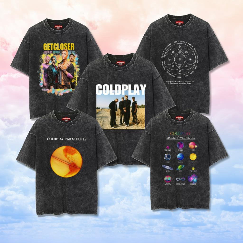 Jual Kaos Coldplay Oversized Wash Tshirt / kaos oversize / kaos slimfit ...