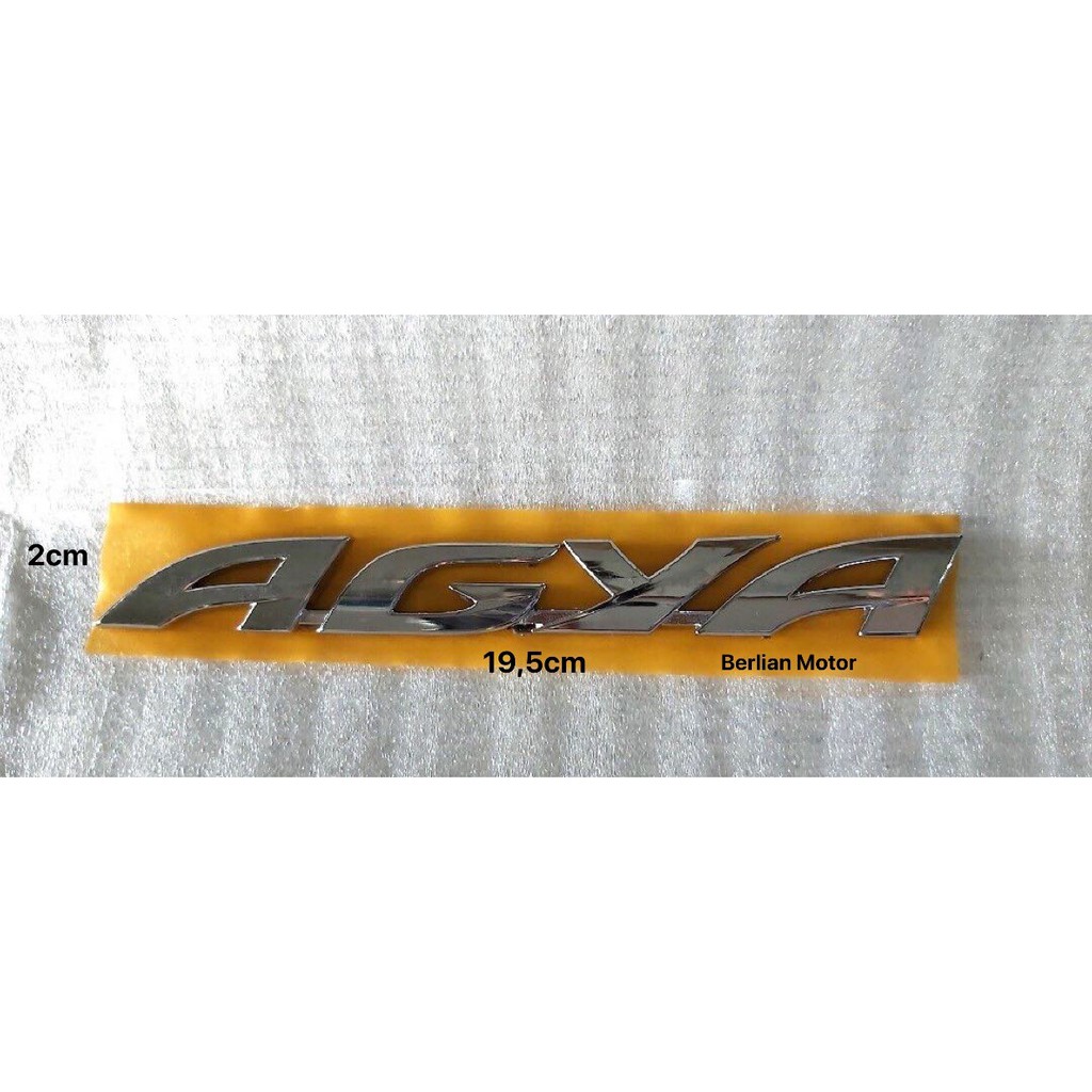 Jual Emblem Agya - Tulisan Mobil Agya- Logo Mobil Toyota Agya (Chrome ...