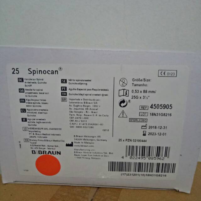 Jual Spinocan 25G Bbraun | Shopee Indonesia