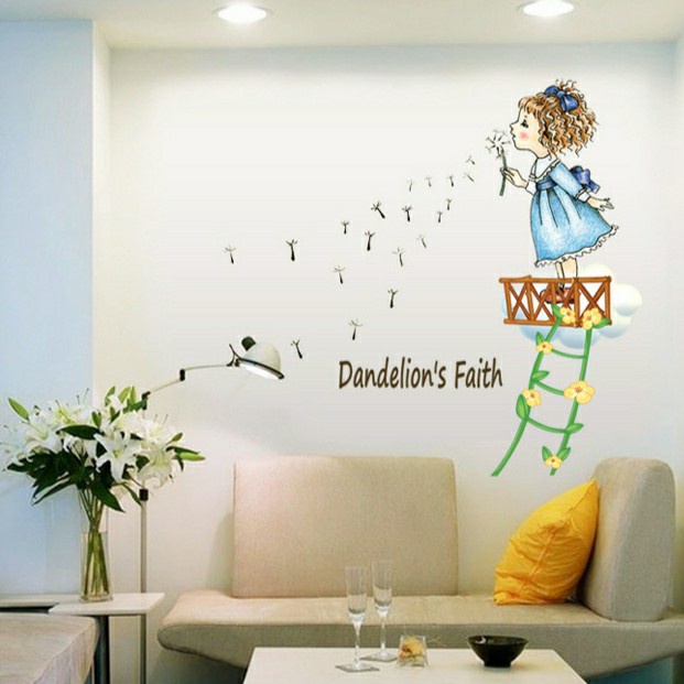 Jual Stiker Dinding / Kaca / Wall Sticker (Gadis Cantik Peniup ...
