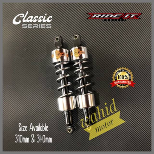 Jual Shock belakang ride it classic crome | Shopee Indonesia