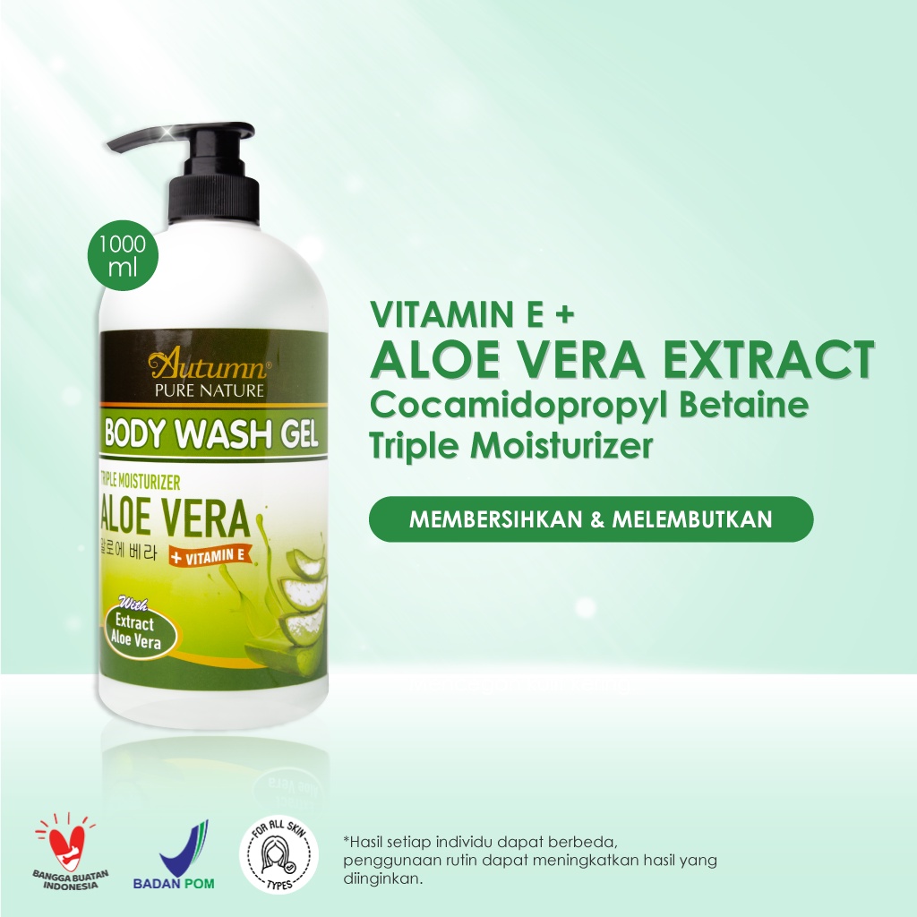 Jual Autumn Moisturizing Aloe Vera Body Wash Gel 1000ml / Sabun Mandi ...