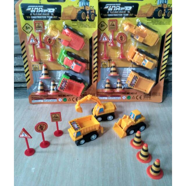 Jual Mainan anak miniatur Beko, buldoser , dump truk Contruction Set ...