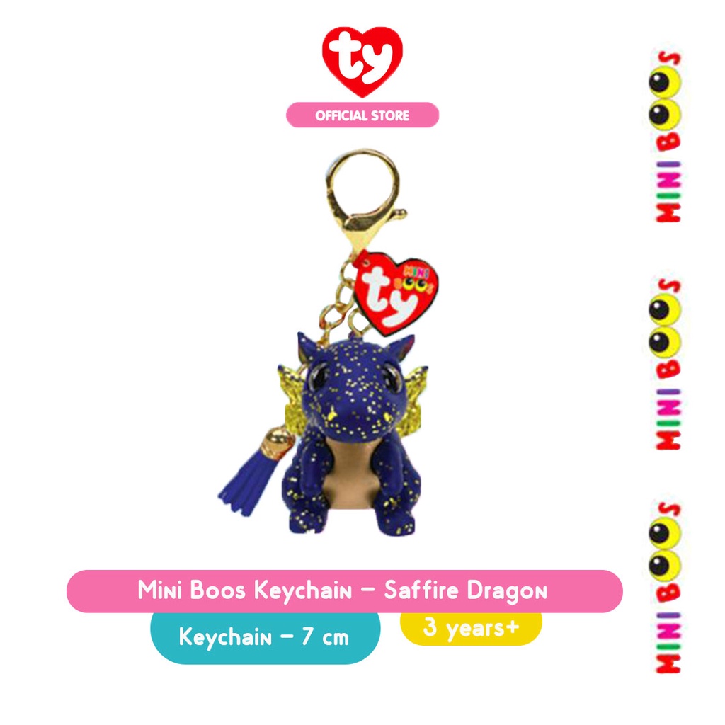Jual TY Mini Boos Keychain Saffire Dragon - Gantungan Kunci Boneka Naga ...