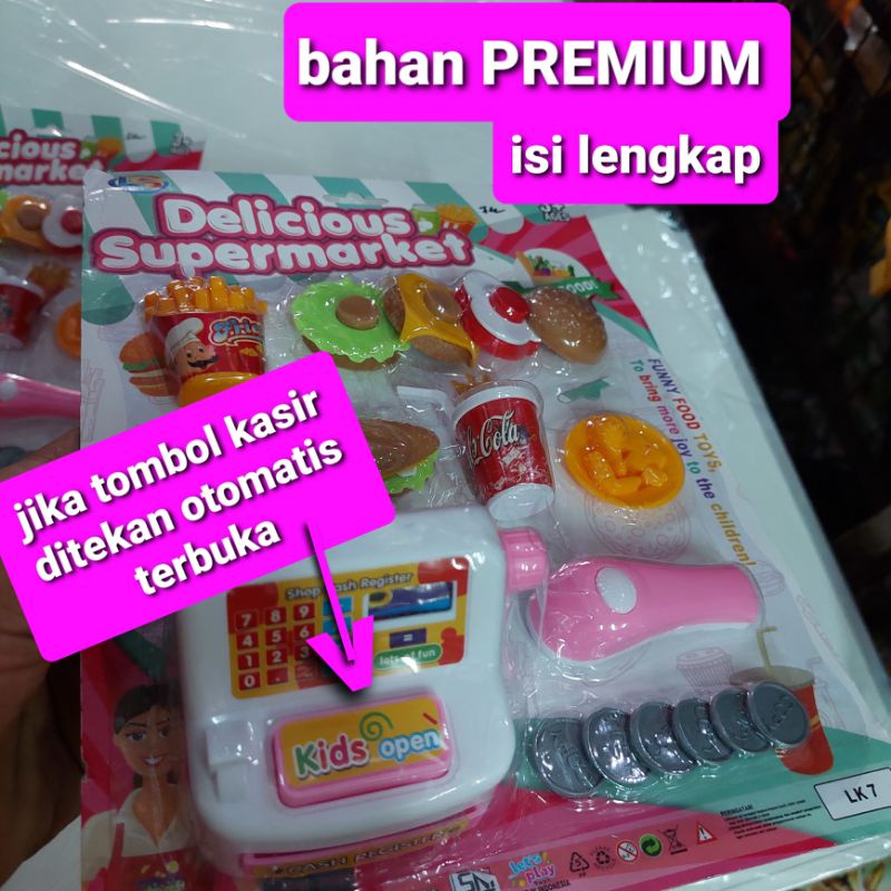 Jual mainan kasir kasiran burger hot dog ayam goreng kentaki ...
