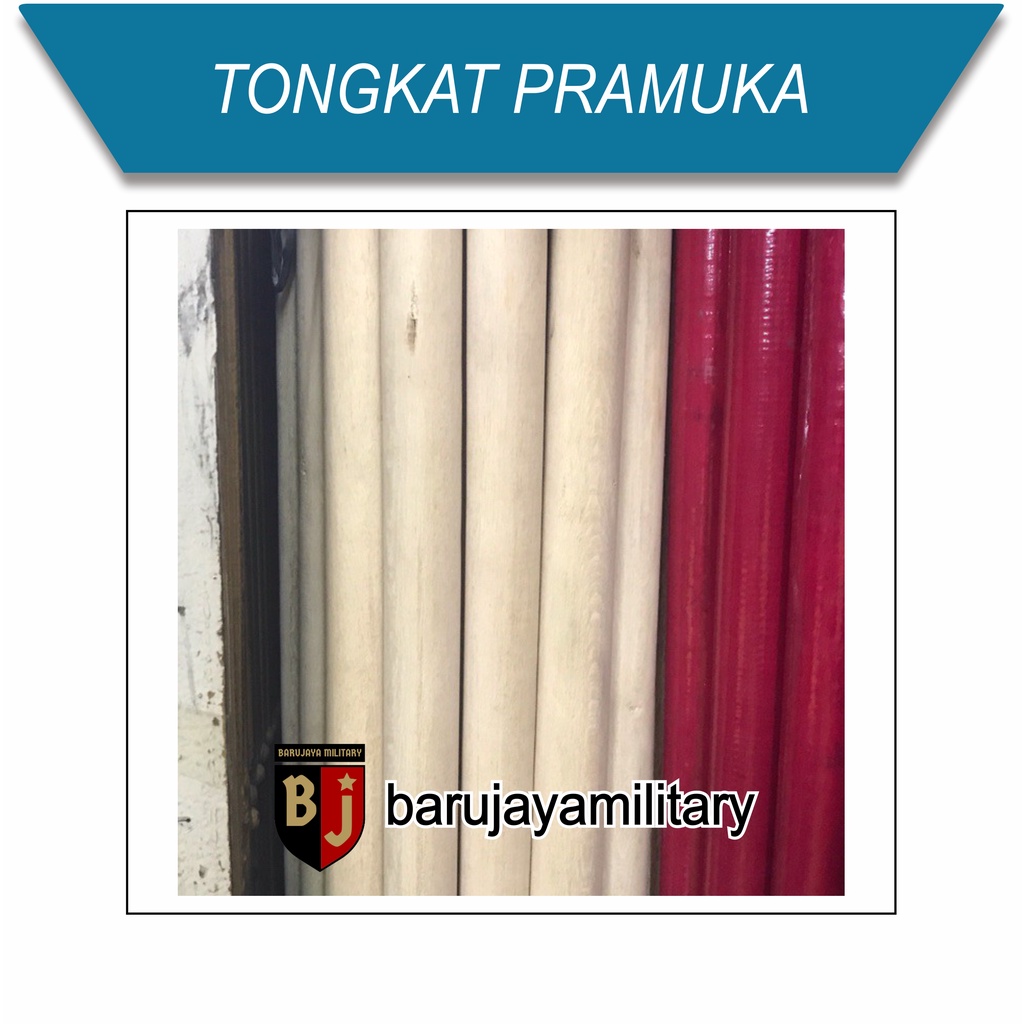 Jual Tongkat pramuka / Toya pramuka bahan kayu randu polos dan merah ...