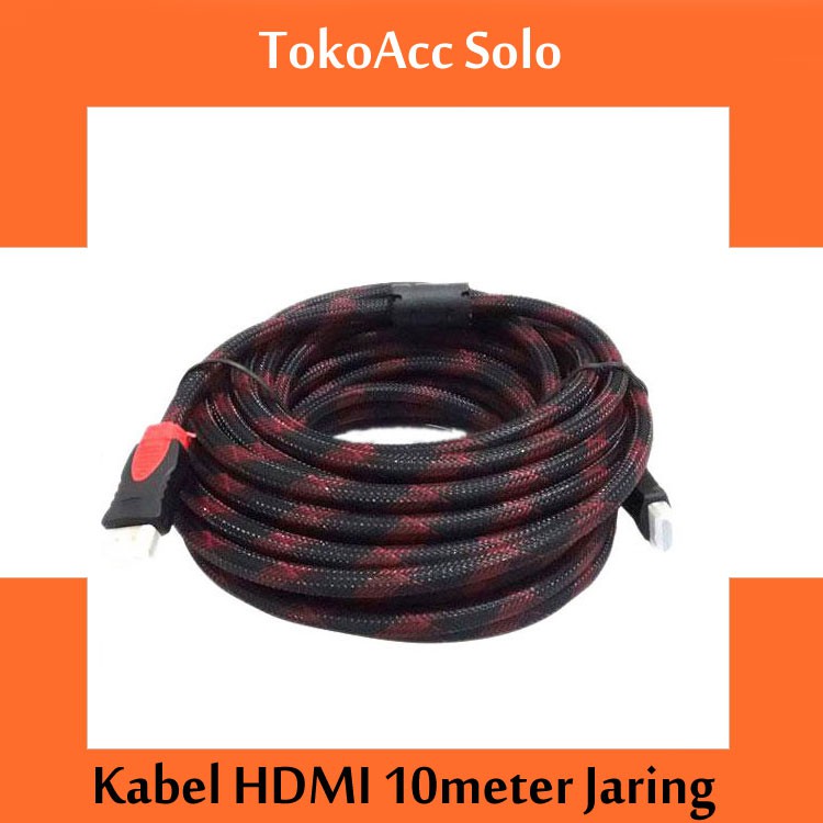 Jual Kabel HDMI To HDMI 10 Meter - High Speed HDMI To HDMI Cable Gold Plate 10 Meter | Shopee ...