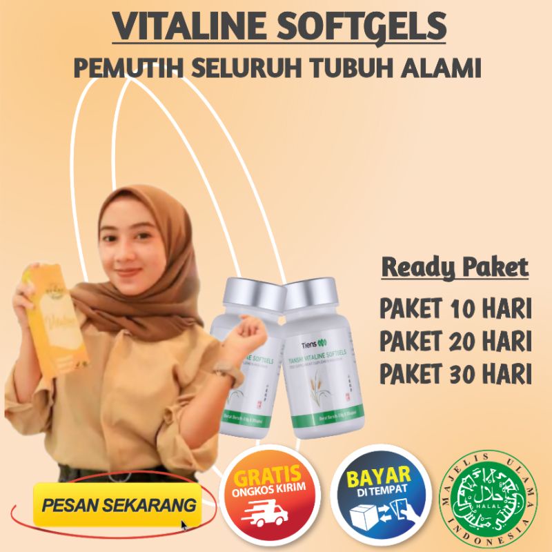Jual Vitaline Softgels Pemutih Seluruh Tubuh Alami 100% Original | Shopee Indonesia