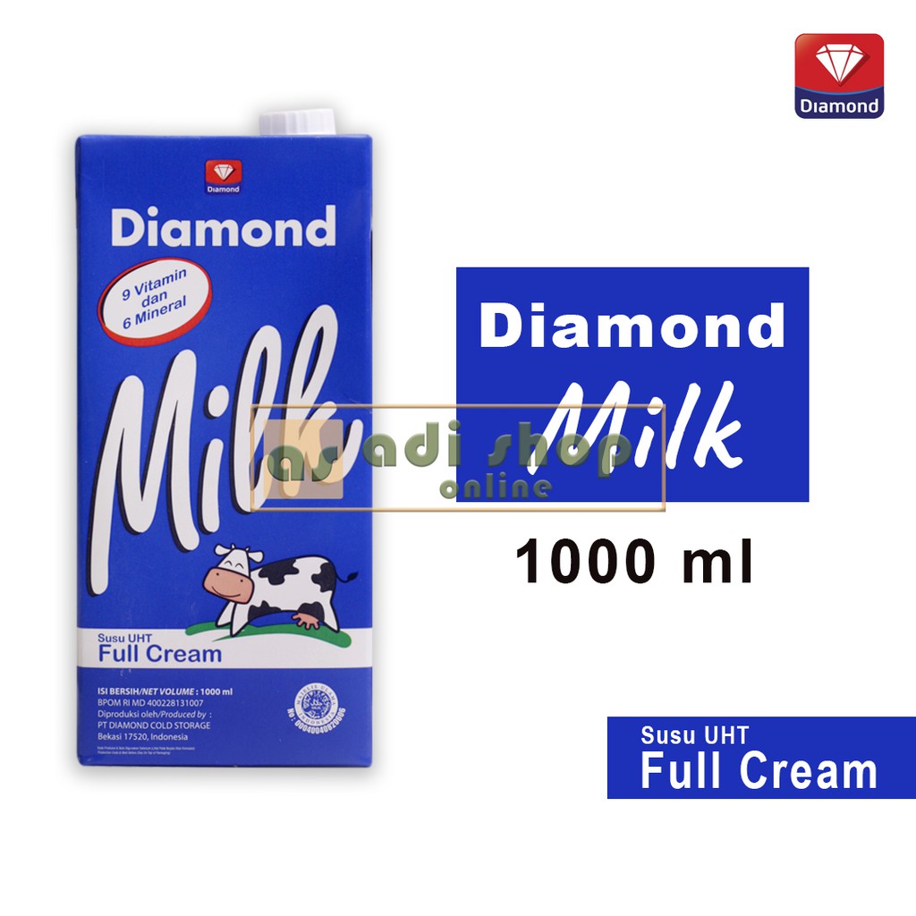 Jual SUSU DIAMOND FULL CREAM 1 LITER | DIAMOND MILK FULL CREAM | Shopee ...
