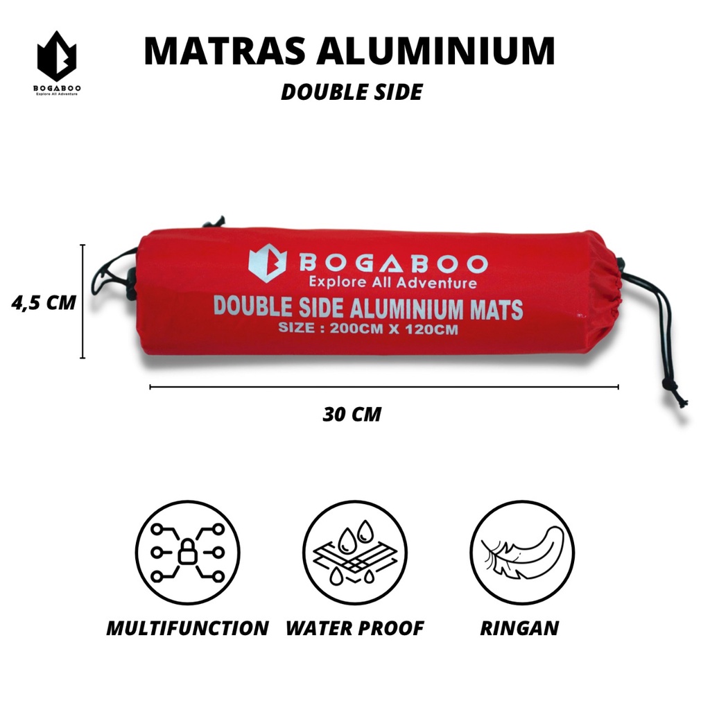 Jual [ COD ] Matras Foil Double Bogaboo Side Size 200 x 120 cm ...