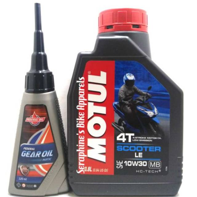 Jual PAKET OLI MOTUL SCOOTER LE 10W30 0.8L + OLI FEDERAL GEAR | SEMUA ...