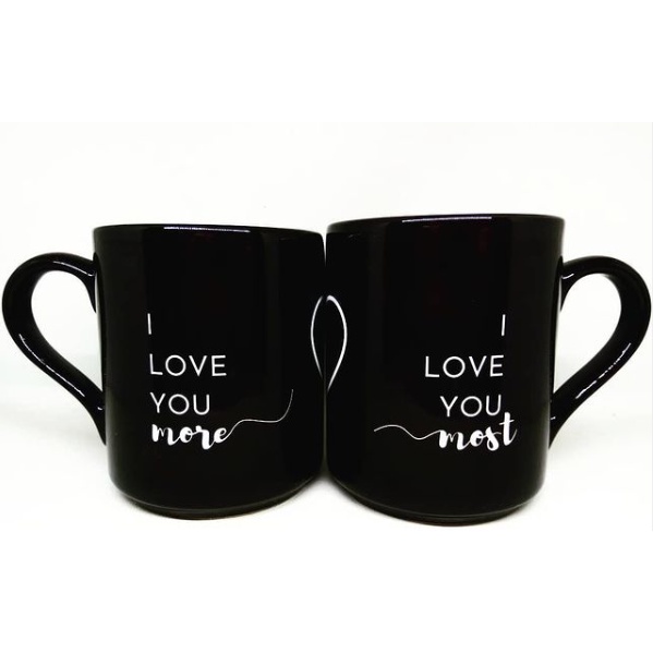 Jual GELAS CUSTOM WARNA HITAM FULL CUSTOM DESAIN FREE/MUG CUSTOM HITAM ...
