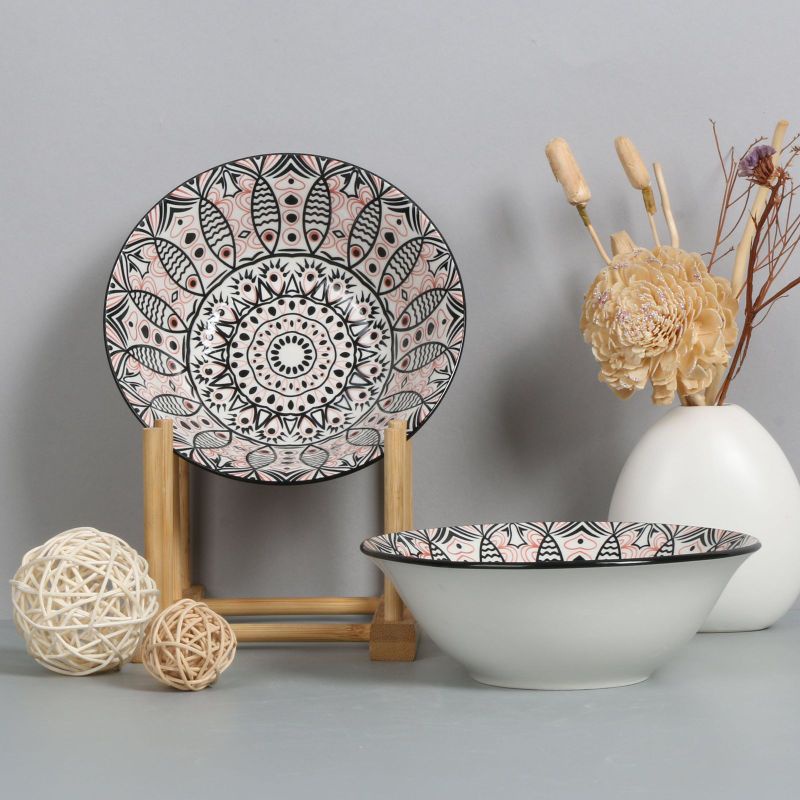 Jual Mangkuk keramik motif batik 9 inch model dalam ( 1 pcs ) | Shopee ...