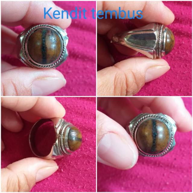 Jual Cincin batu akik titanium kendit tembus | Shopee Indonesia