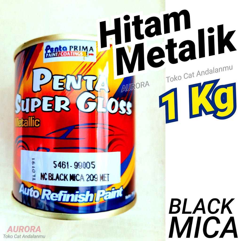 Jual Cat Hitam Metalik 1Kg Penta Super Gloss Black Mica Metallic Toyota ...