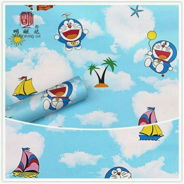 Jual Wallpaper Dinding Sticker Karakter Doraemon Di Awan | Shopee Indonesia