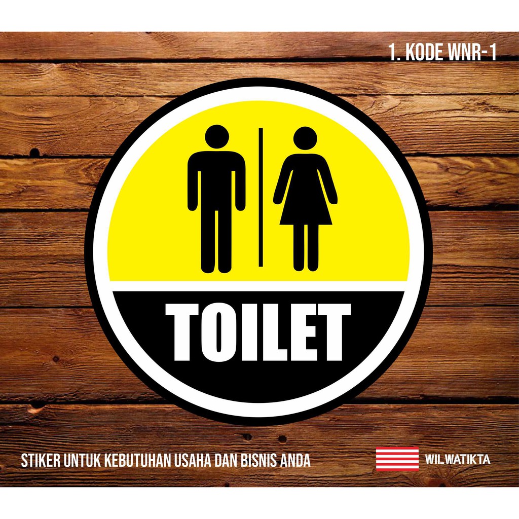 Jual Sticker Safety Sign Warning Toilet Kuning-Hitam ( Min 2 Pcs ...
