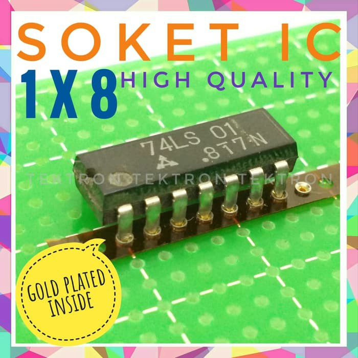 Jual MC Soket IC 8 pin high quality 1x8 gold plated , bisa 6 8 14 16 18 ...