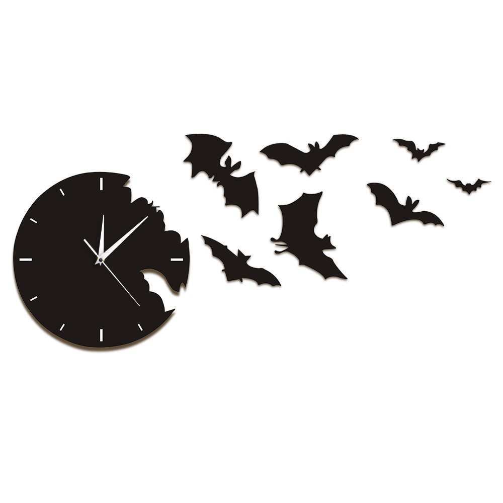 Jual A Bat Clock From The Escape Clock Halloween Bat Silhouette Wall ...