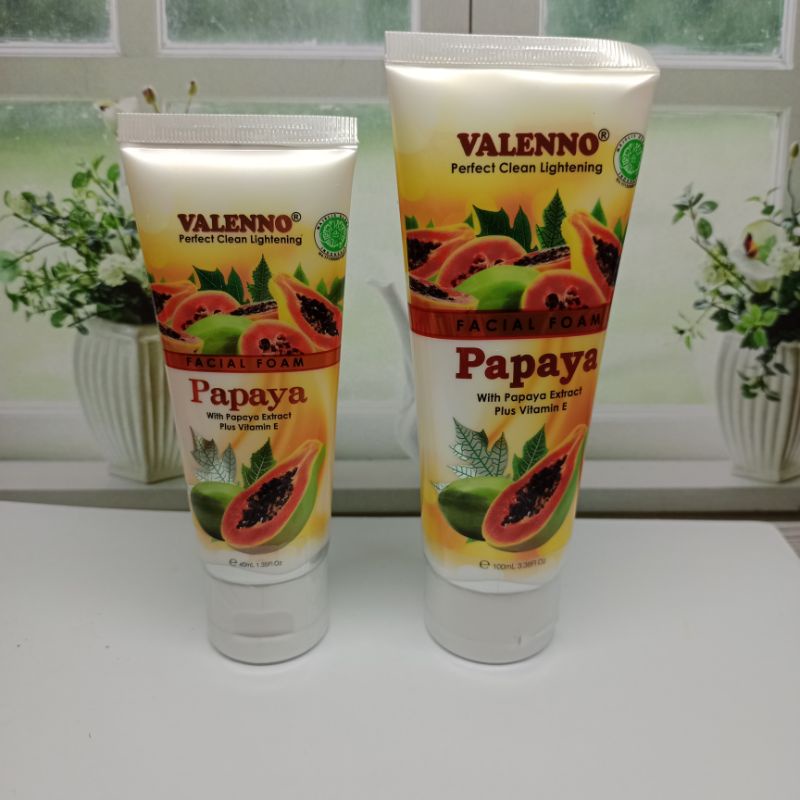 Jual [ORIGINAL]SABUN Valeno- Valeno Facial Foam Papaya With Papaya ...