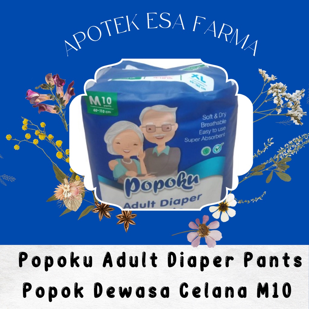 Jual Popoku Adult Diaper Pants Popok Dewasa Celana M isi 10 PCS | Shopee Indonesia