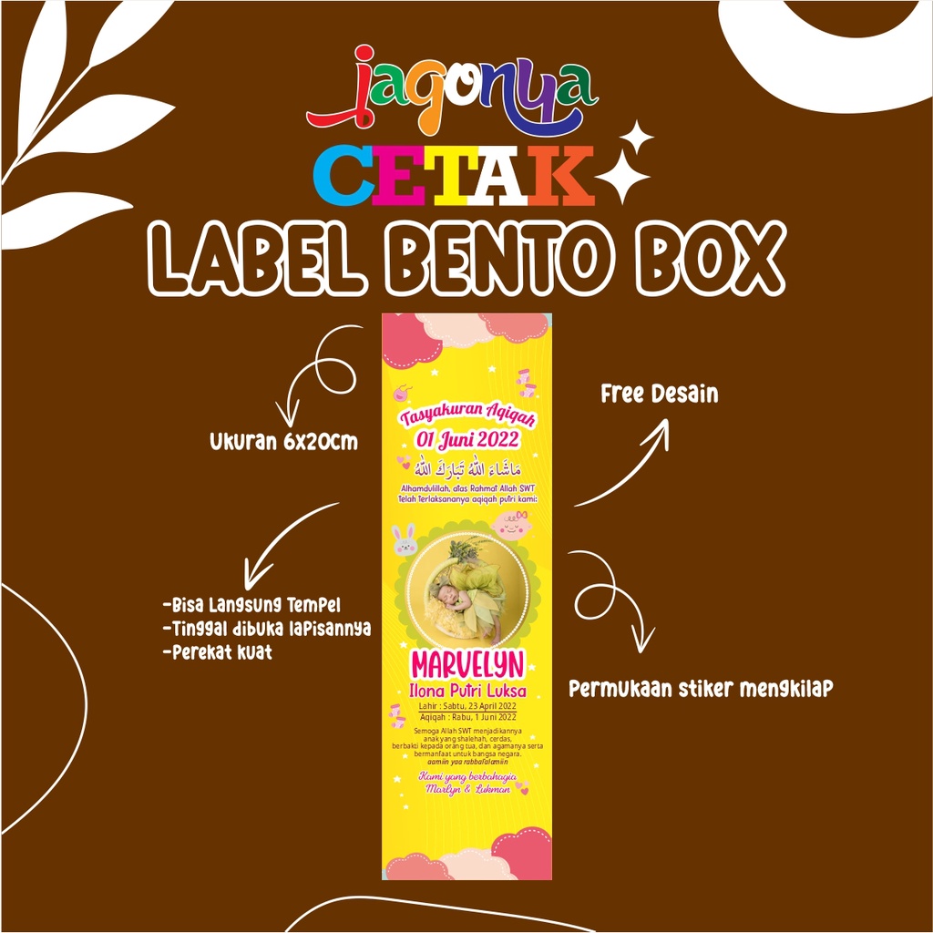 Jual Stiker Label Nasi Box Bento | Label Box Bento | Stiker Label Bento ...