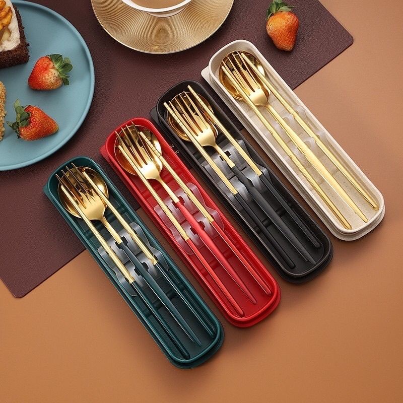 Jual AESTHETIC Korean Cutlery Set Alat Makan Korea Sendok Garpu Sumpit ...