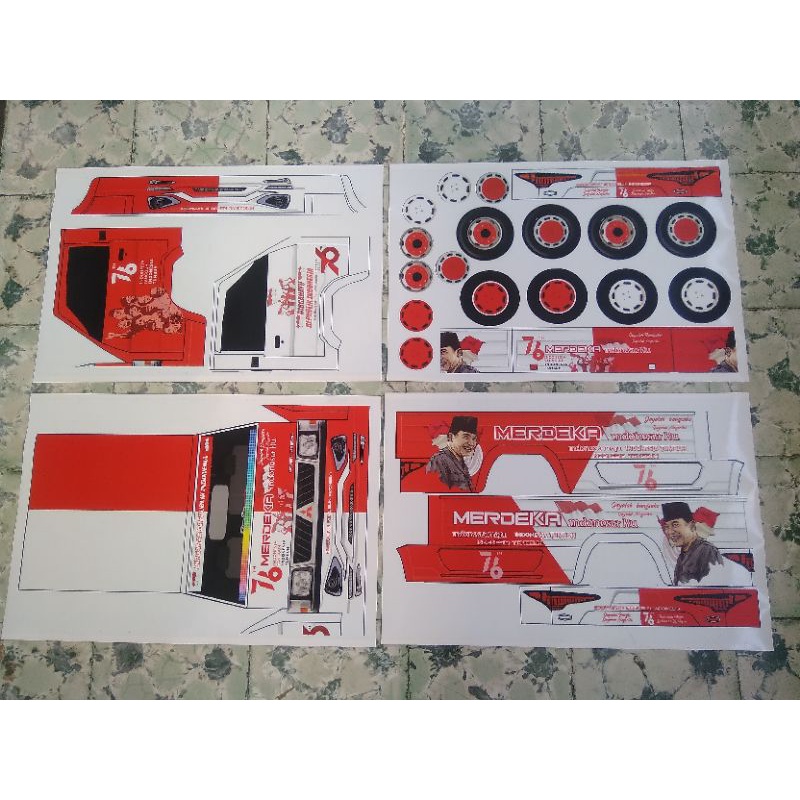 Jual Lembaran Papercraft L300 Merah Putih Mboiss Ukuran Super Jumbo P ...