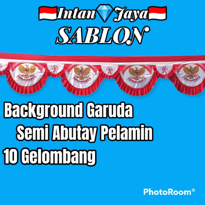 Jual Umbul umbul Gelombang Cantik Elegan Termurah/Bendera Background Merah Putih 10 Gelombang ...