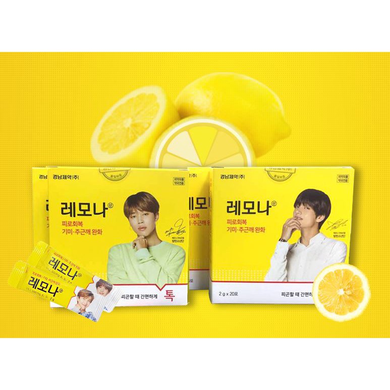 Jual BTS X LEMONA Vitamin C, 500mg Original Made in Korea (20 sachet ...