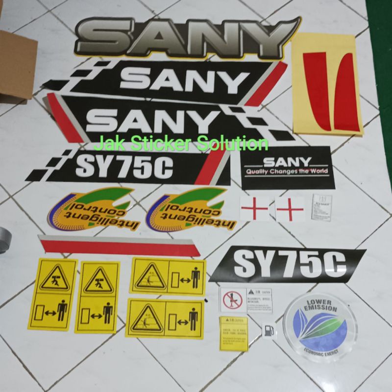 Jual Stiker Excavator Sany SY75C Sticker Alat Berat | Shopee Indonesia