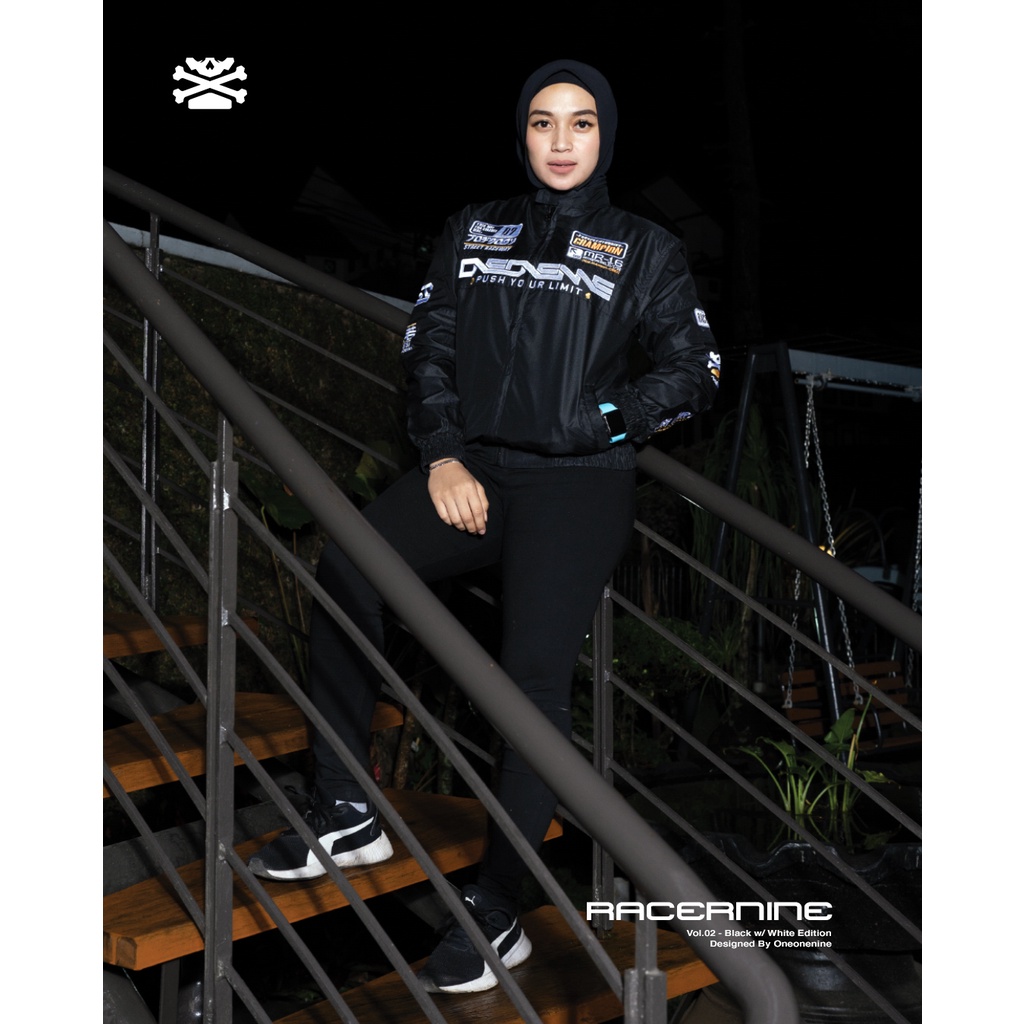 Jual KSR ONEONENINE - JACKET RACERNINE BLACK WHITE SERIES | Shopee ...