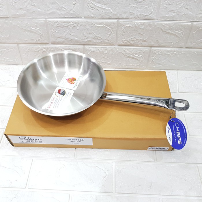 Jual FRYING PAN BIMA CHEFS 20 CM BP1901520 PENGGORENGAN STAINLESS STEEL | Shopee Indonesia