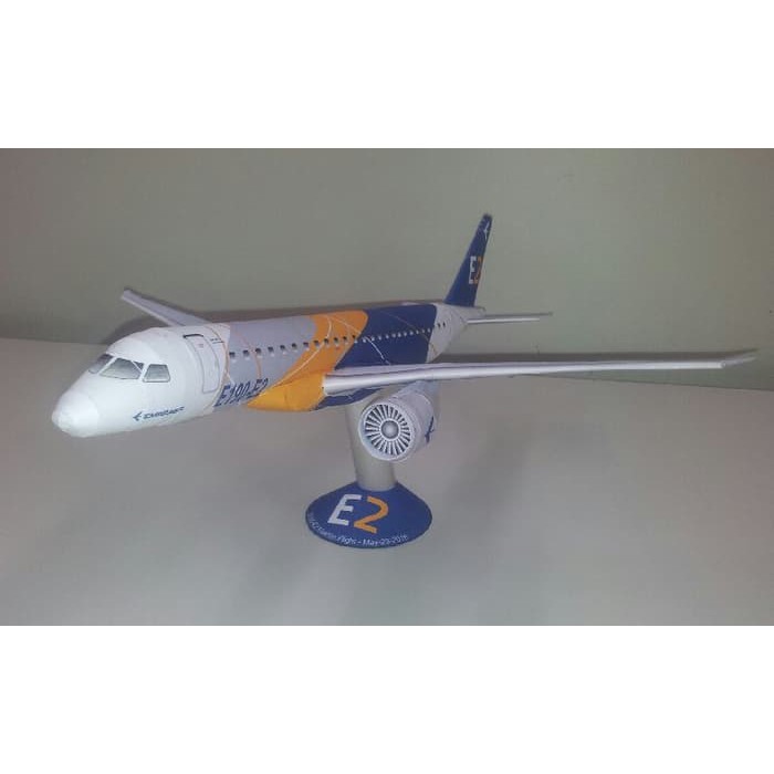 Jual DIY Miniatur Papercraft Pesawat Embraer E190-E2 | Shopee Indonesia