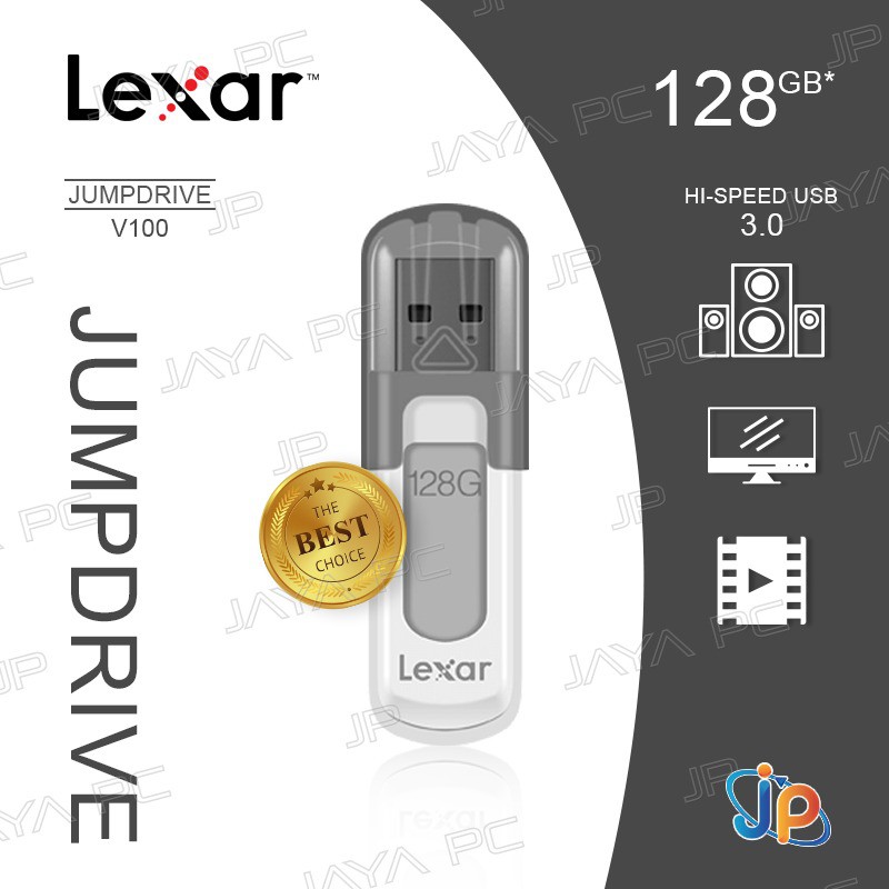 Jual FlashDisk Lexar V100 Jumpdrive 128GB - Flash Disk 128 GB USB 3.0 | Shopee Indonesia