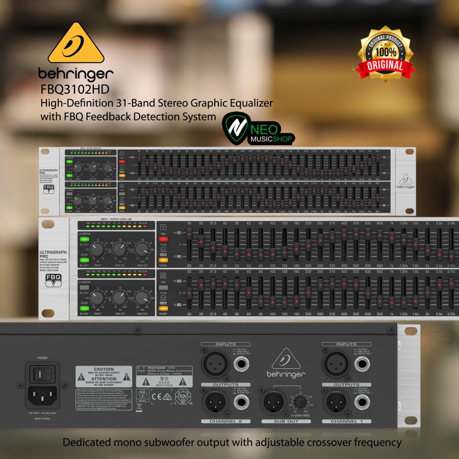 Jual Behringer FBQ3102 HD 31Band Stereo Graphic Equalizer Original ...