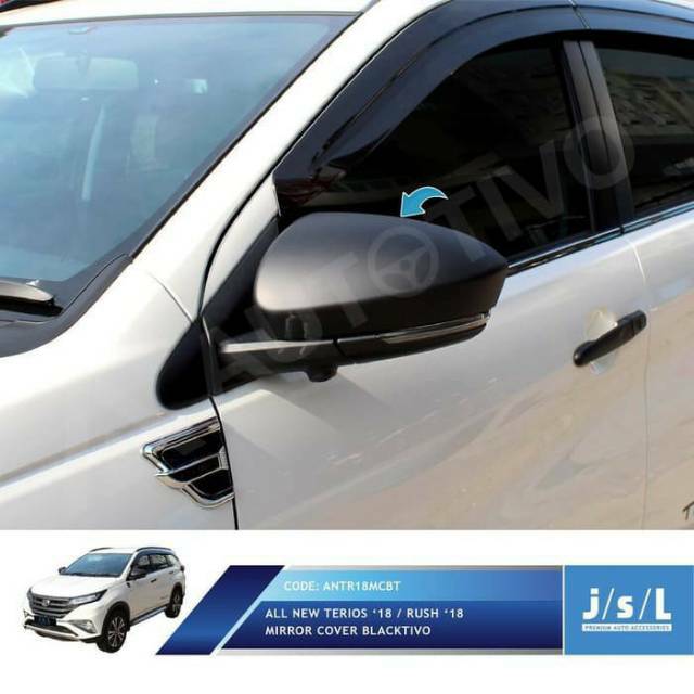 Jual Cover Spion All New Rush Terios 2018 2019 Black Hitam Doff JSL ...