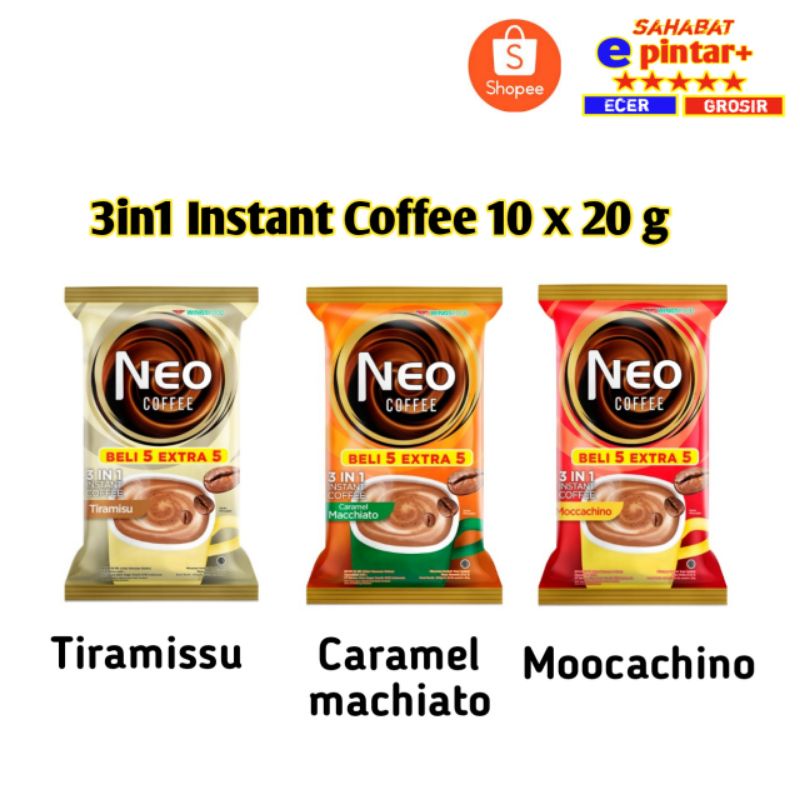 Jual NEO Kopi 3in1 Instan Coffee 10 x 20 g | Shopee Indonesia