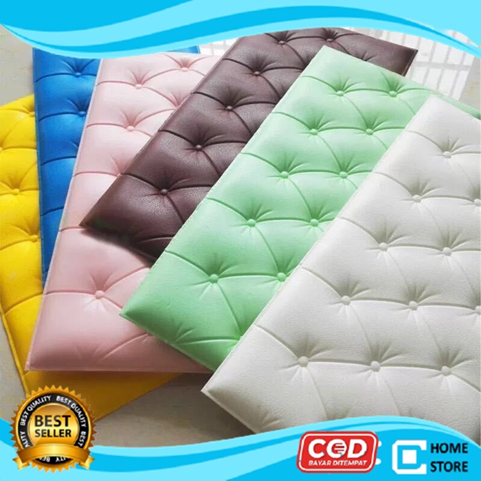 Jual Wallpaper 3D Foam Headboard Sticker Dinding Busa Tebal Bed Wall ...