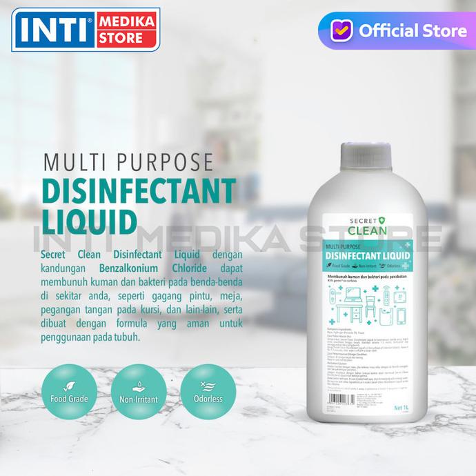 Jual SECRET CLEAN - Disinfectant Liquid 1 Liter | Disinfektan Cair 1 ...