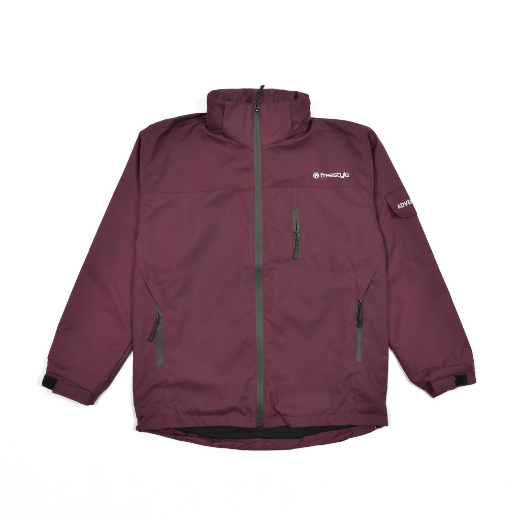 Jual Freestyle Jaket Gunung Pria Maroon Adventure Waterproof Jaket ...