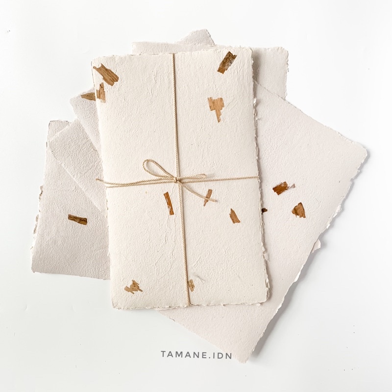 Jual [tamane] handmade paper / warna alami natural / motif daun pisang ...