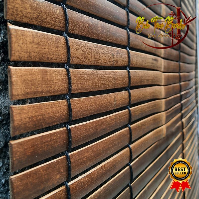 Jual Krey,Tirai,kre,krei Bambu hitam/wulung asli kulit Uk. L.50cmxT.200cm sudah di vernis ...