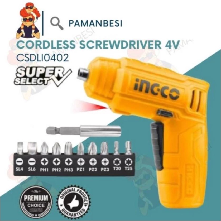 Jual Mesin Obeng Cordless 4V / Obeng Baterai / Screwdriver INGCO ...