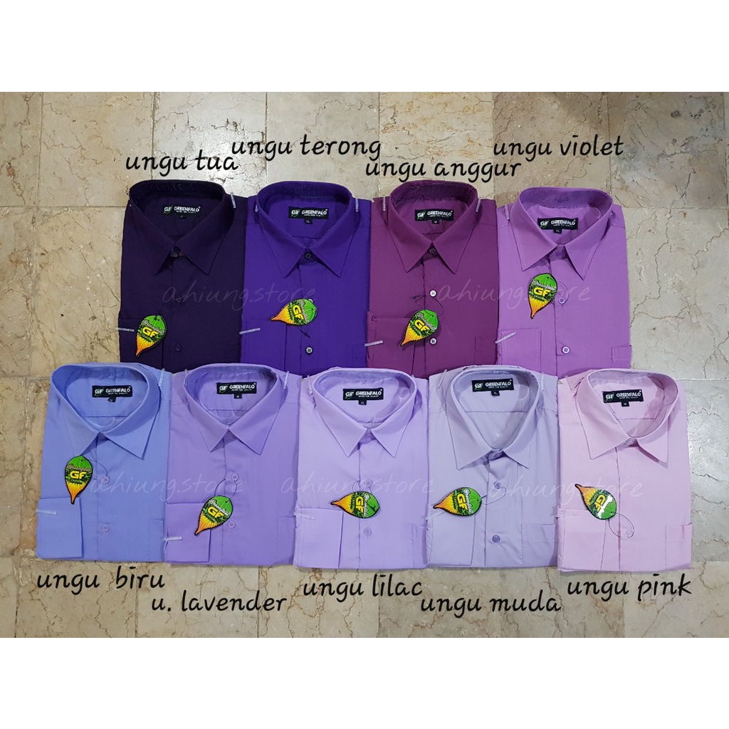 Jual KEMEJA PRIA GREENFALO - KEMEJA POLOS LENGAN PANJANG PRIA WARNA ...