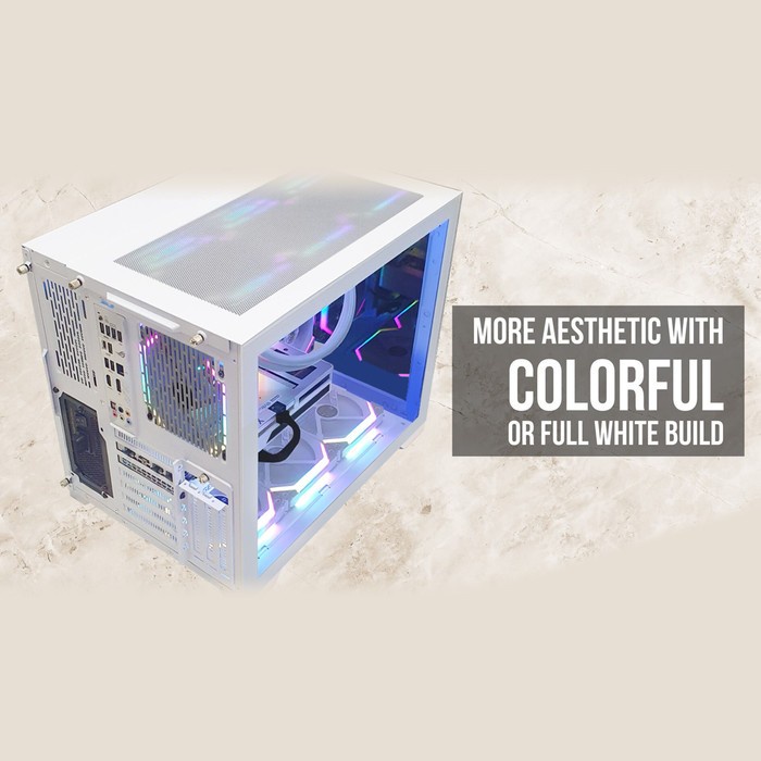 Jual PRIME X - [KM] - GLASS I METAL Premium m-ATX Gaming Case - Black ...