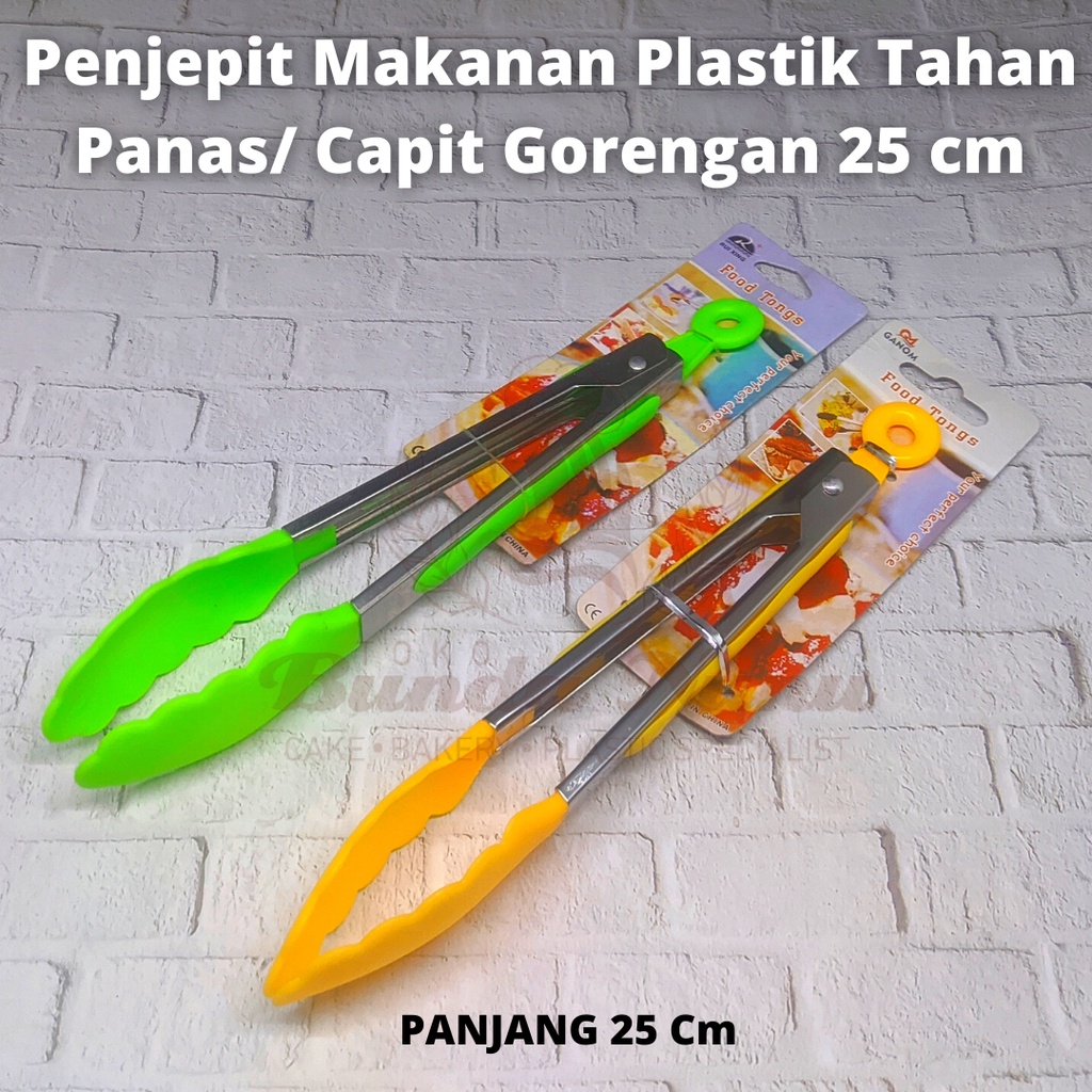 Jual Penjepit Makanan Plastik Tahan Panas/ Capit Gorengan Warna 25 cm ...