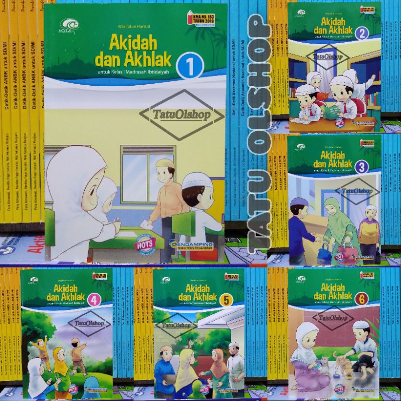 Jual Buku Aqila Akidah Dan Akhlak MI Kelas 1 2 3 4 5 6 KMA 183 Tahun 2019 Original | Shopee ...