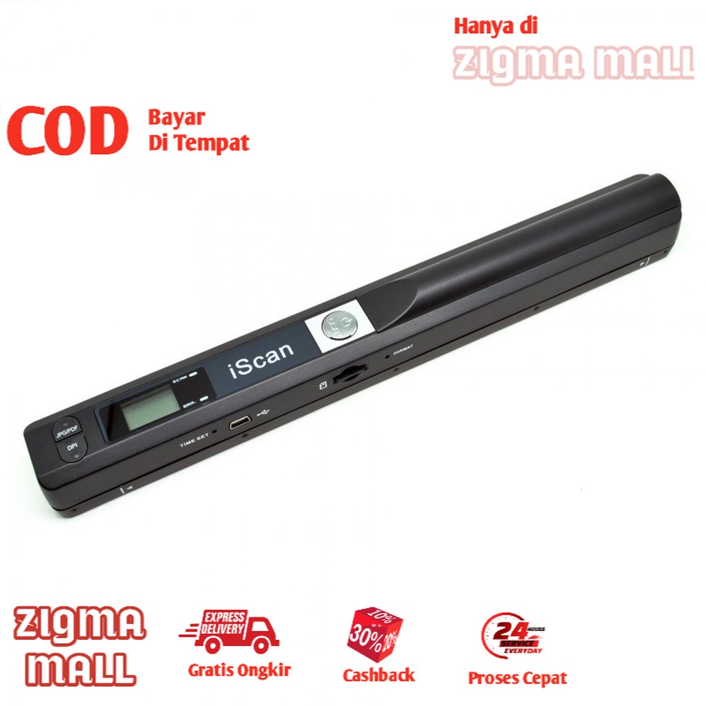 Jual COD Compact Full Color Wand Scanner 900DPI with LCD Screen ...